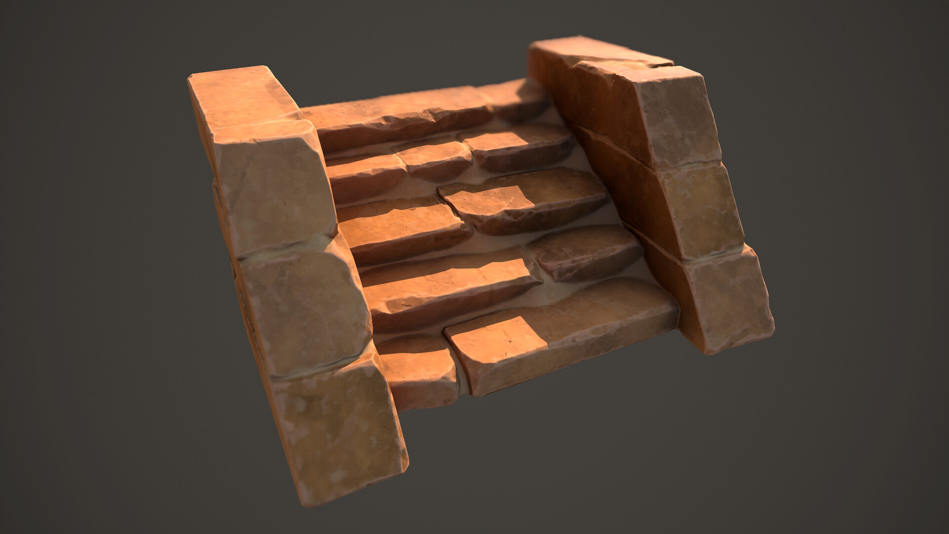 ArtStation - Stylized Sandstone Stairs