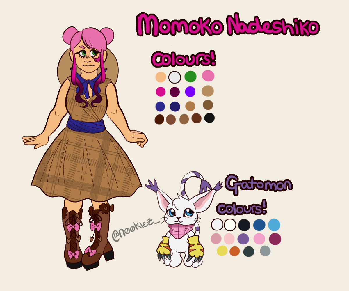 ArtStation - Simple Character Sheet - Momoko Nadeshiko