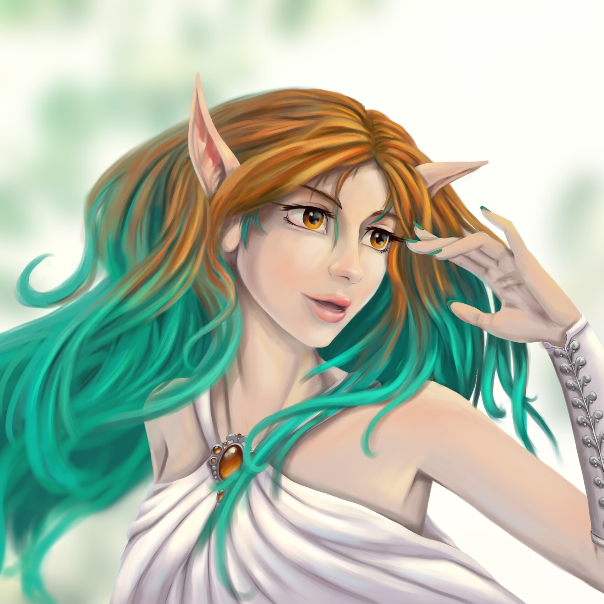 ArtStation - Amber elf princess