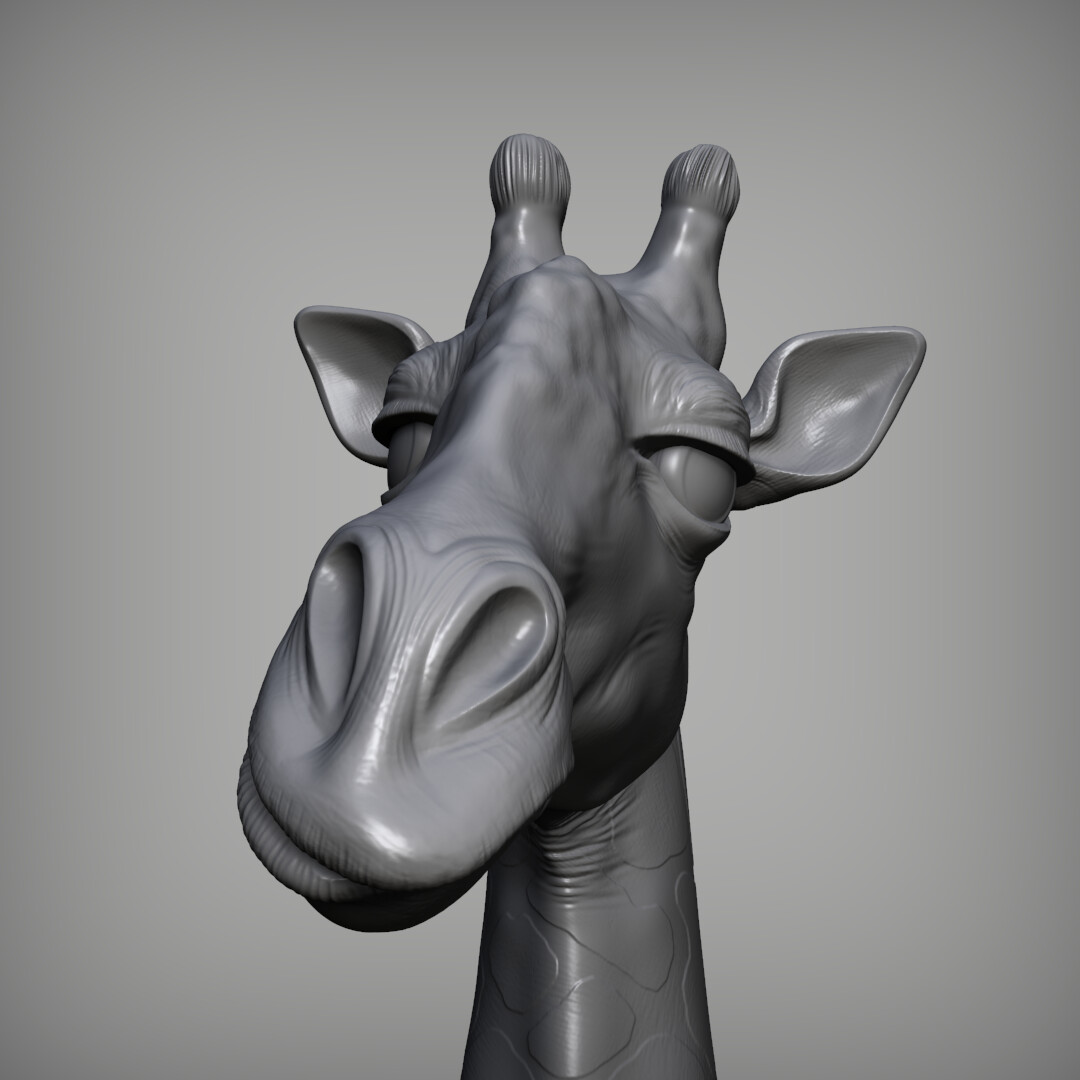 ArtStation - Giraffe Bust
