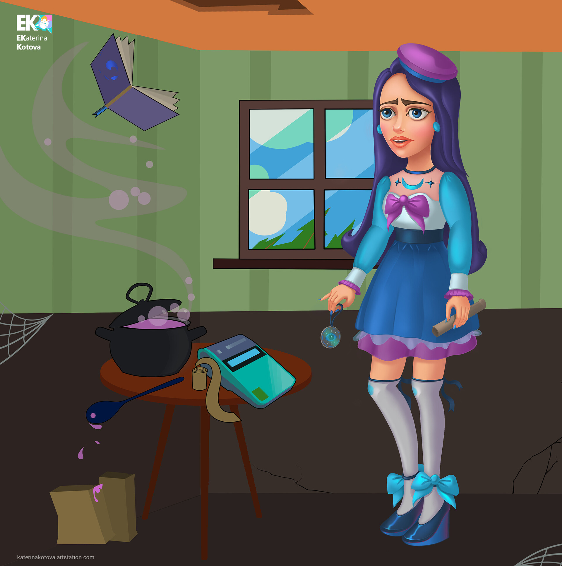 ArtStation - Concept and character design. The girl in the room.