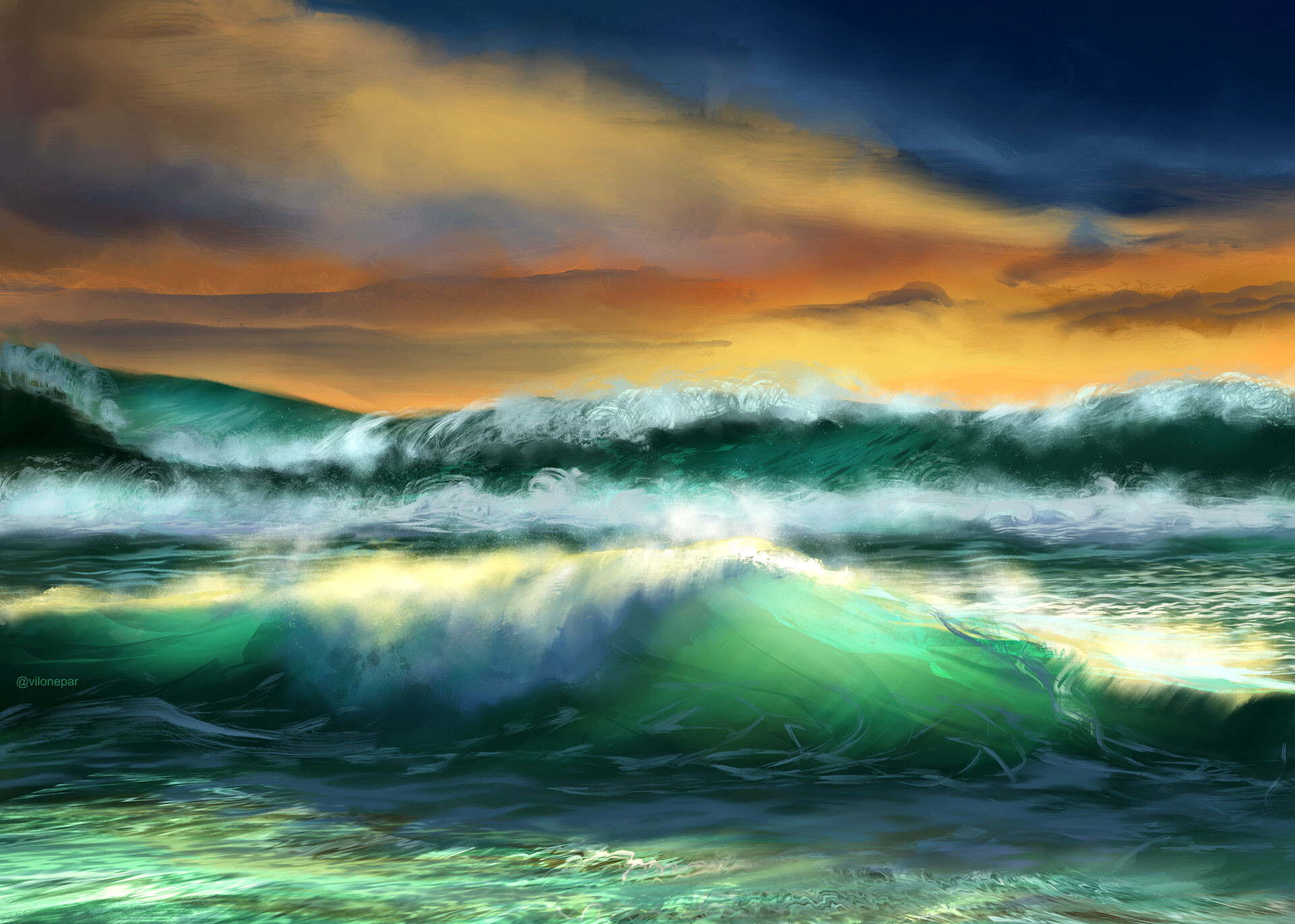 ArtStation - Raging waves