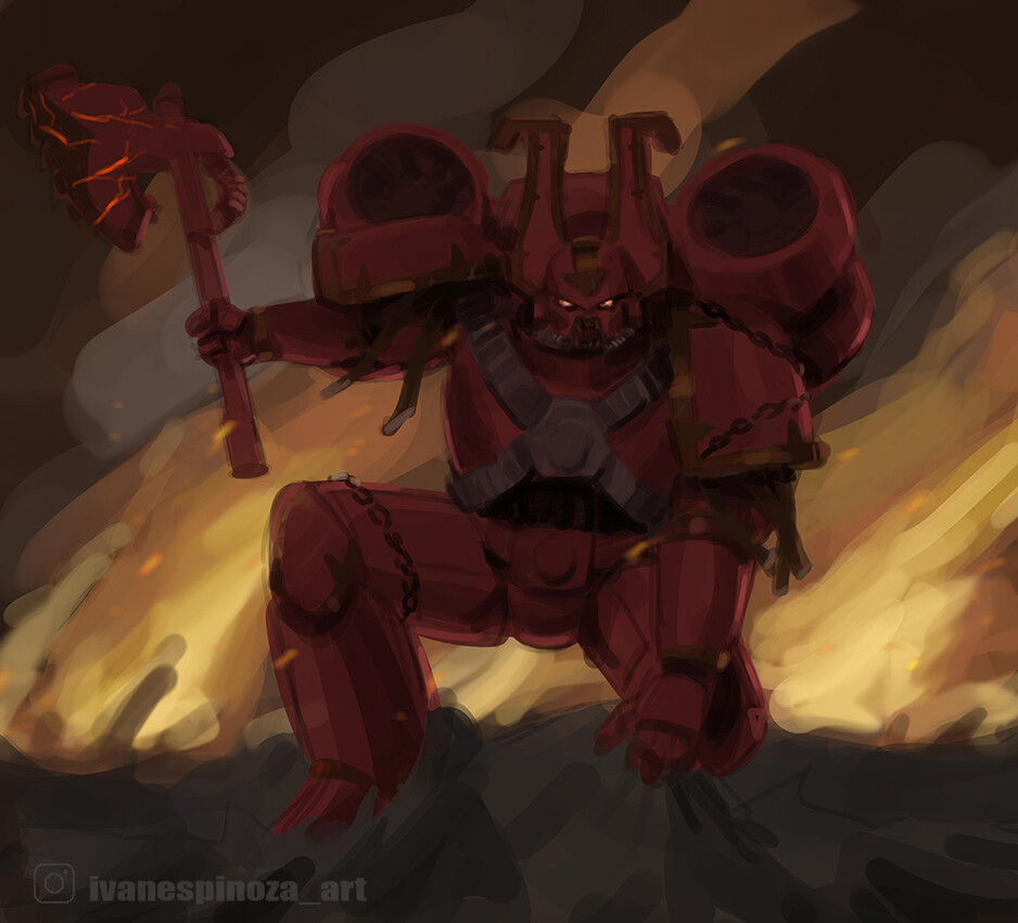ArtStation - Herald of Slaughter (Warhammer 40k fanart)