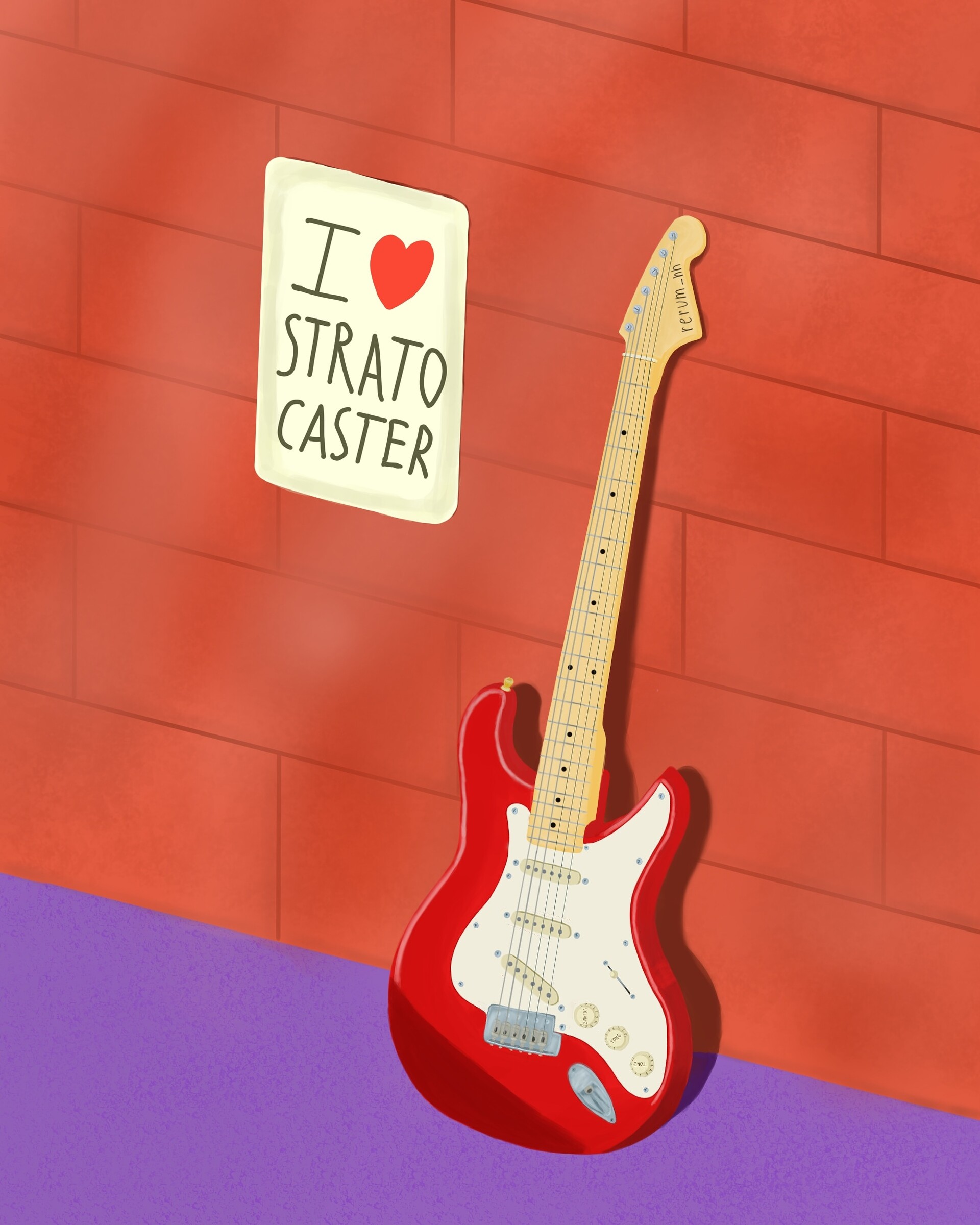 ArtStation - Red Stratocaster