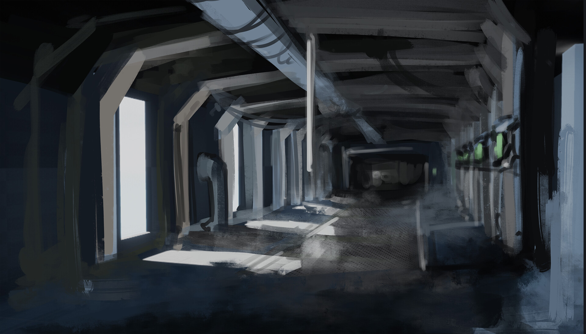 ArtStation - Mechanical Hallway