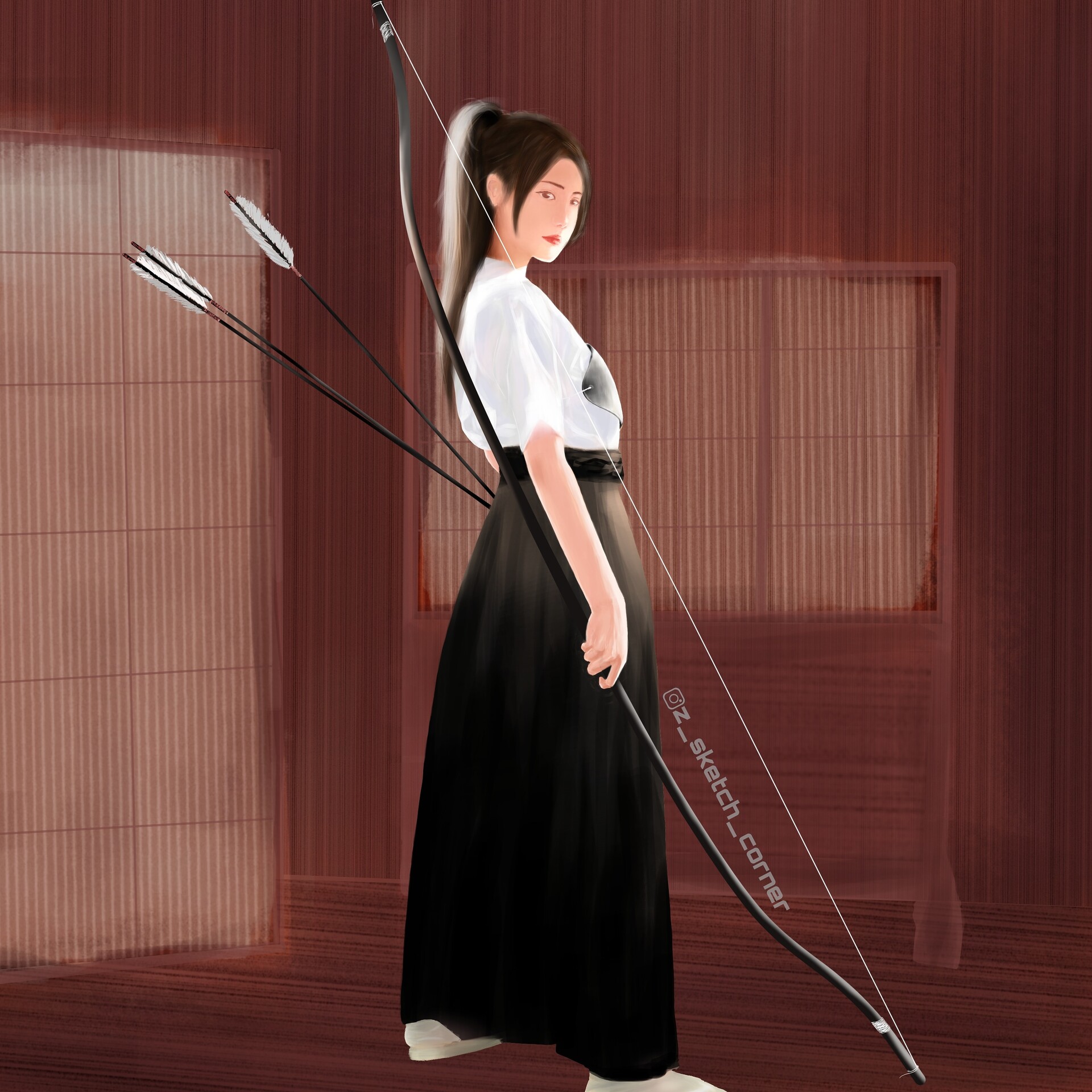 ArtStation - Kyūdō Girl