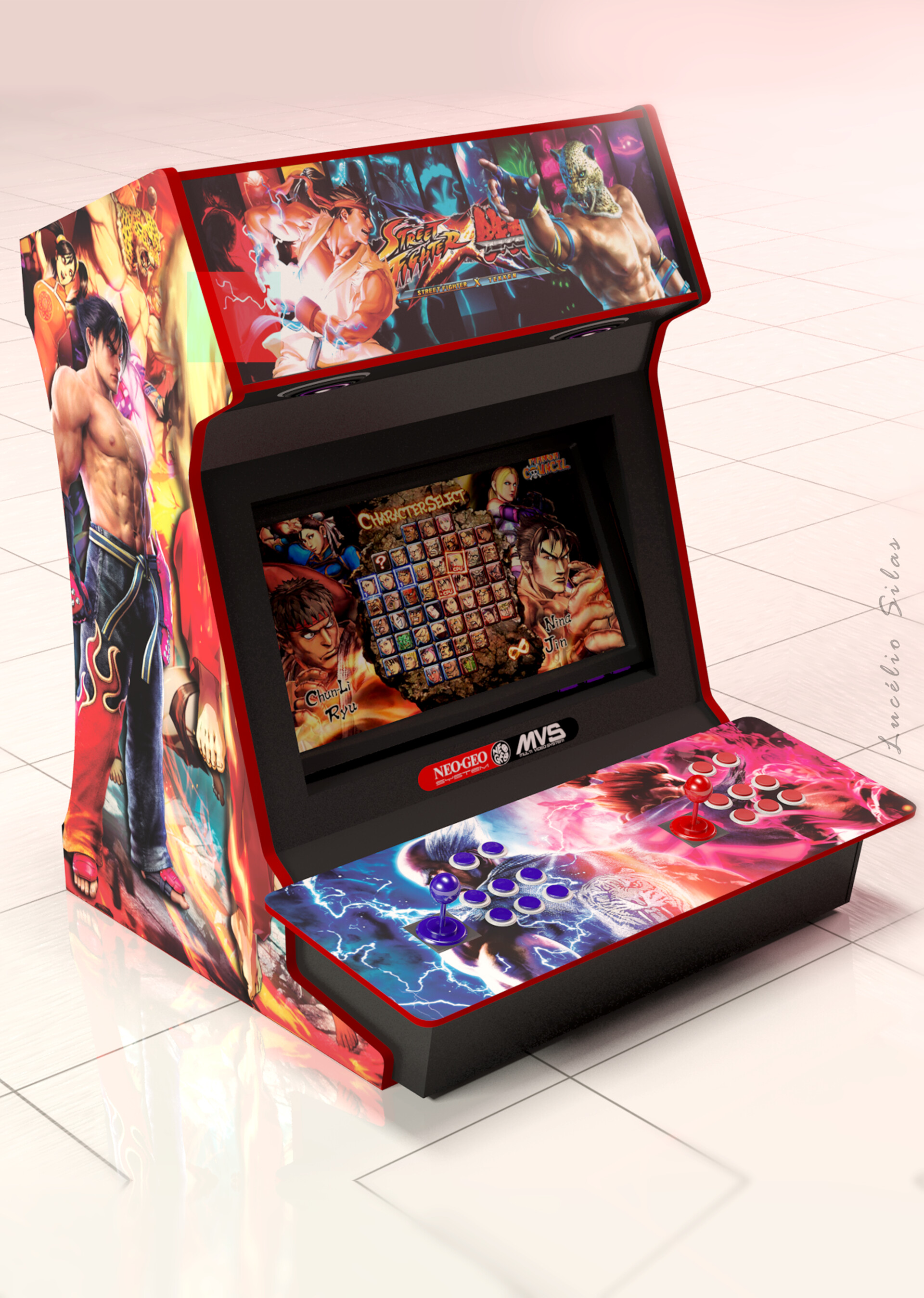 ArtStation - Bartop Fliperama de mesa 3D