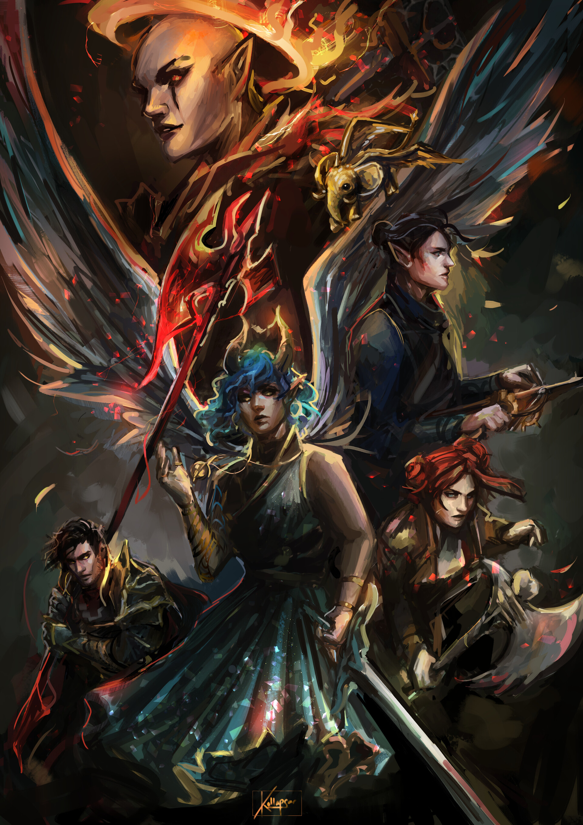 ArtStation - Avernus Party Portrait