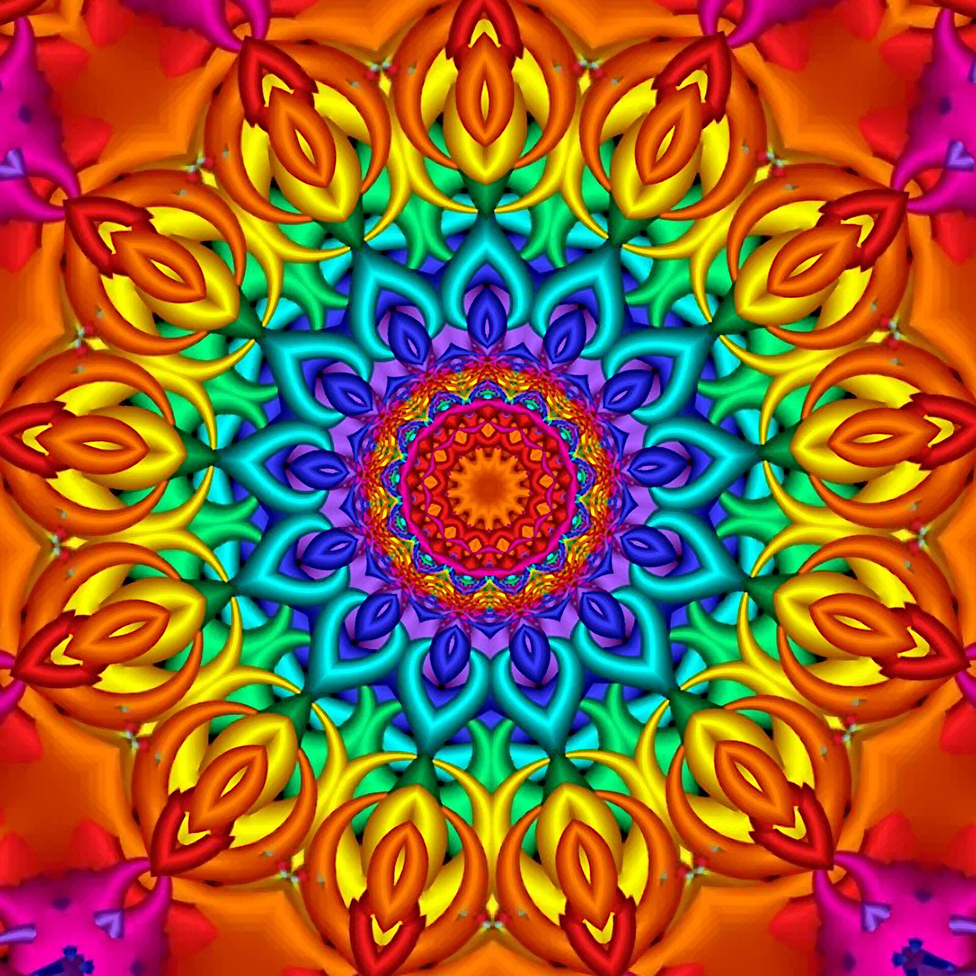 Angela Hanley - Digital Kaleidoscopes and Mandalas