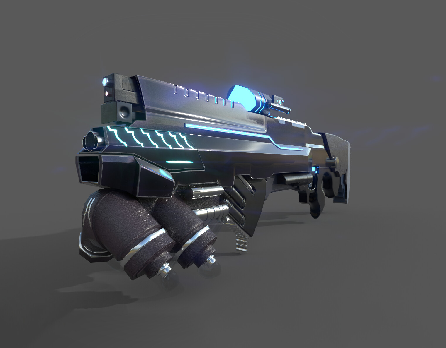 ArtStation - 3D Cyberpunk Self-portrait (weapon detail)