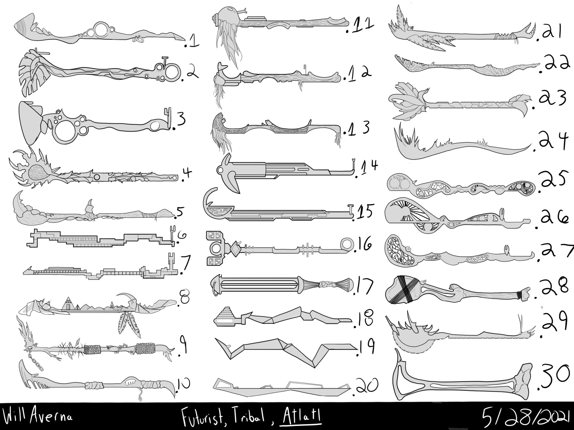 ArtStation - Prop Silhouettes and Ideation