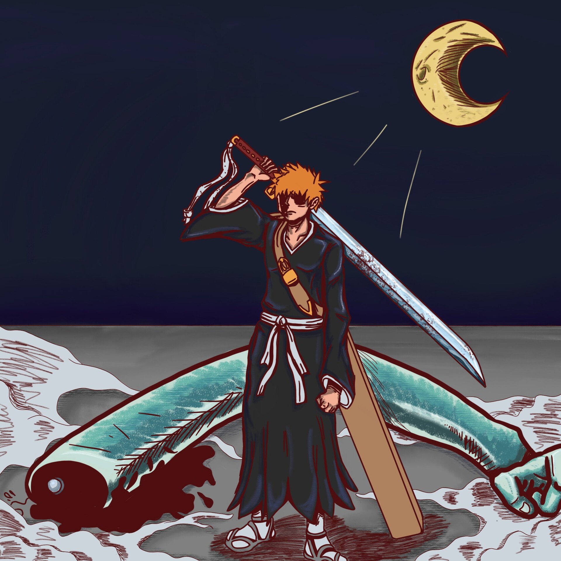 ArtStation - Ichigo Kurosaki Fanart 🍓💀