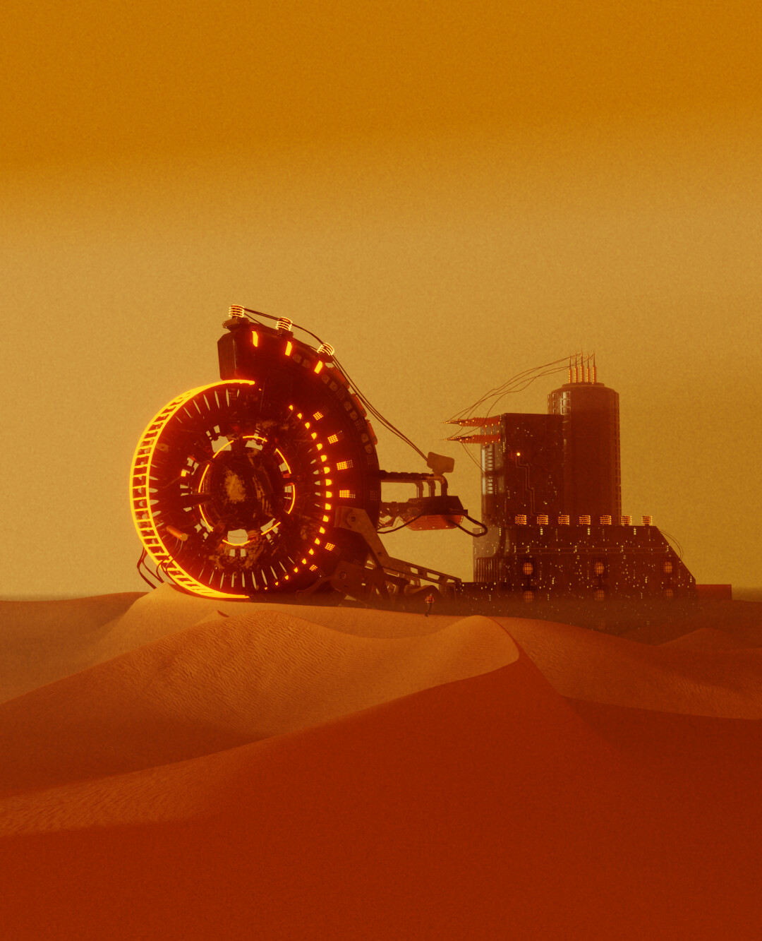 ArtStation - High Tech Desert Power Station