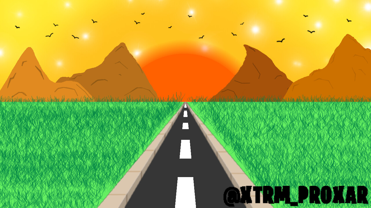 ArtStation - One-Point View Landscape (Digital Art)