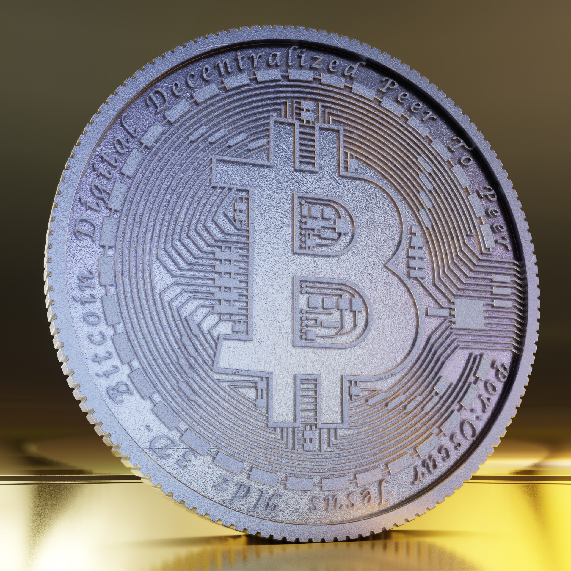 ArtStation - BITCOIN PURE SILVER