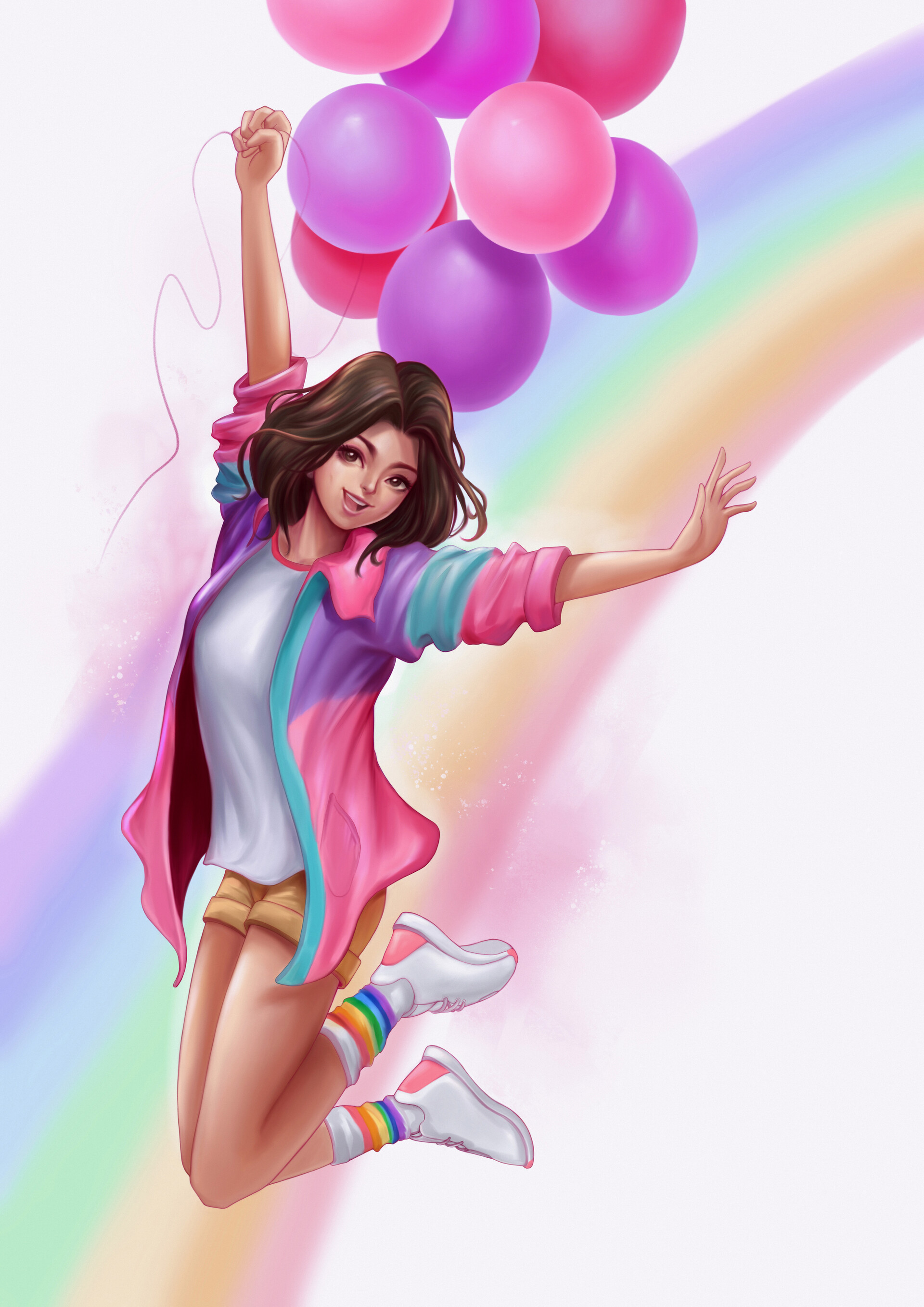 ArtStation - Rainbow girl
