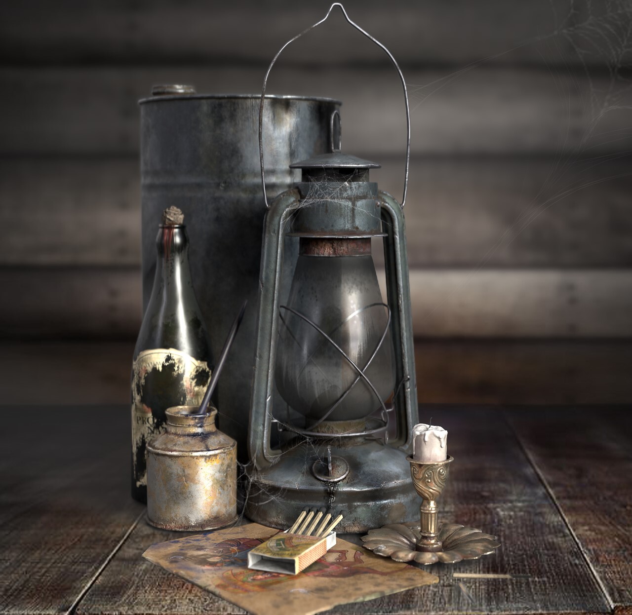 ArtStation - Still LIfe With The Lamp - oil, canvas