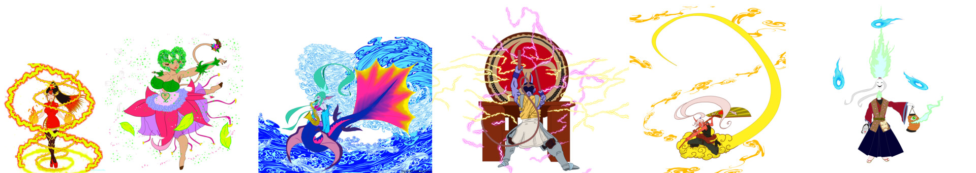 ArtStation - May Challenge : Elemental Team OCs