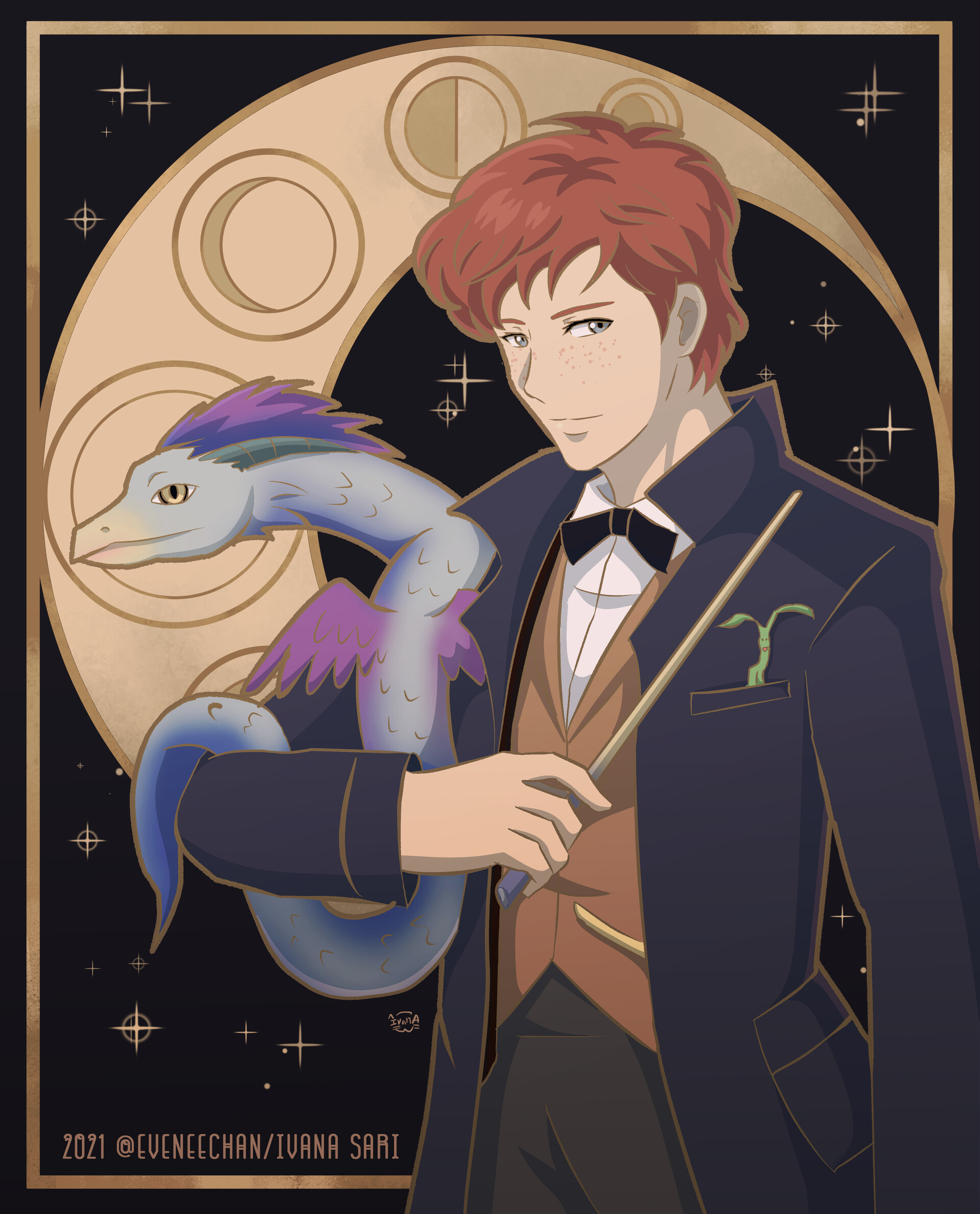 ArtStation - Fantastic Beasts Newt Scamander and Tina Goldstein ...