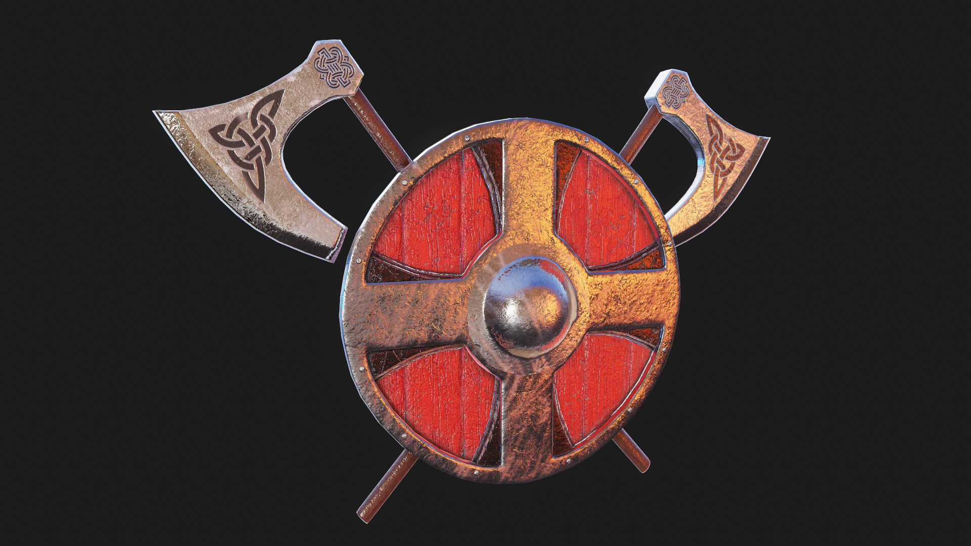 ArtStation - Shield and axes