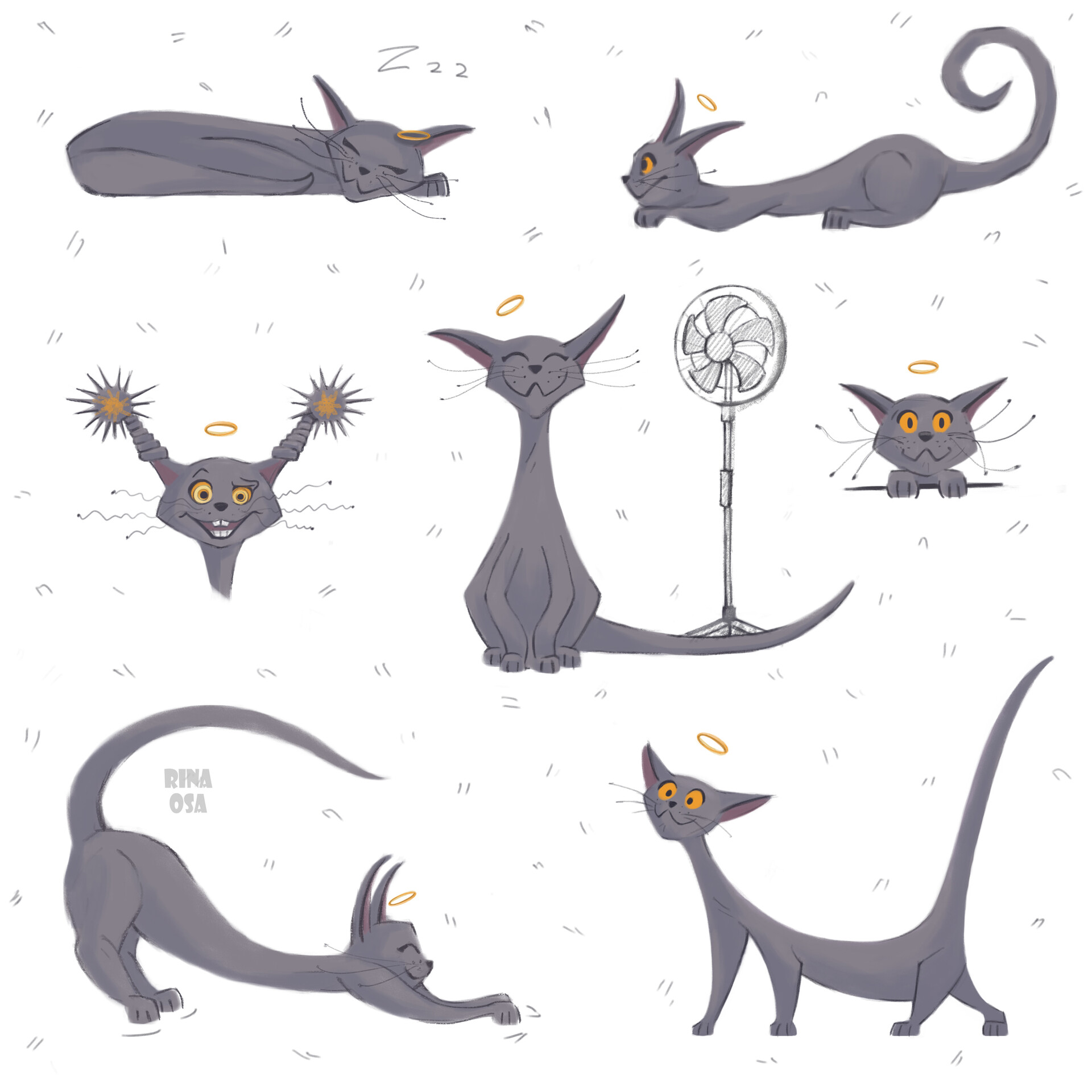 ArtStation - Curious cat, character concept