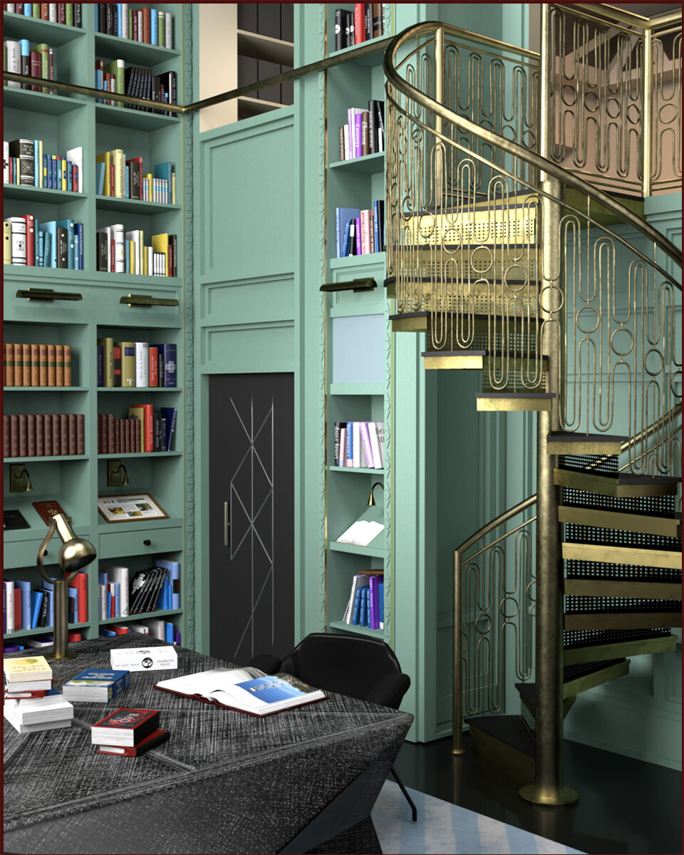 ArtStation - Library Scene