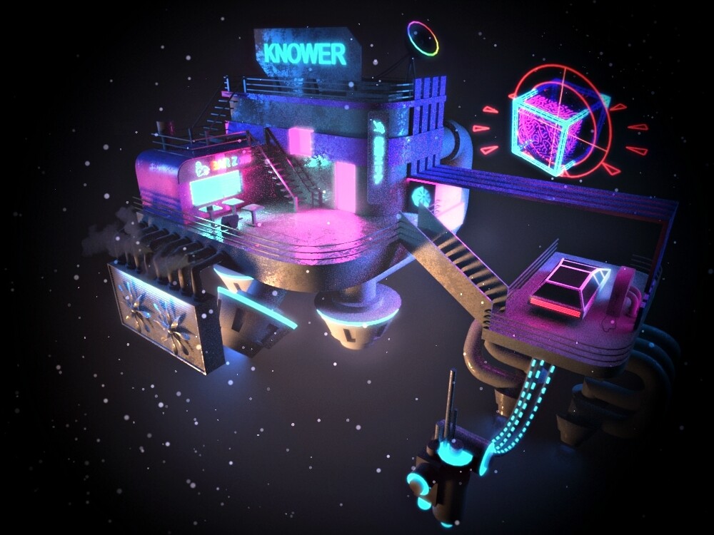 ArtStation - Cyberpunk in space