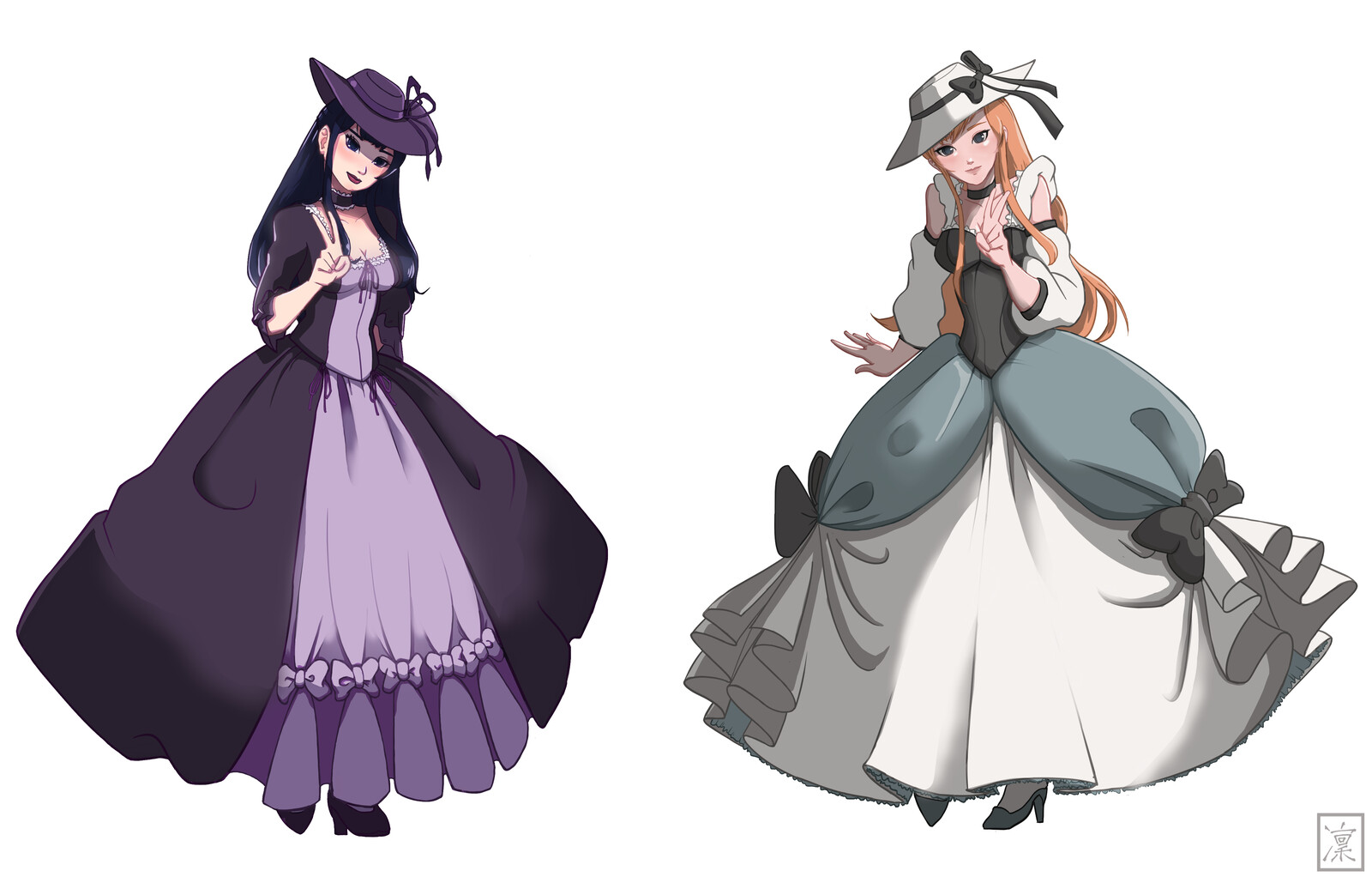 Adler Doodles - FFXIV Gaia and Ryne