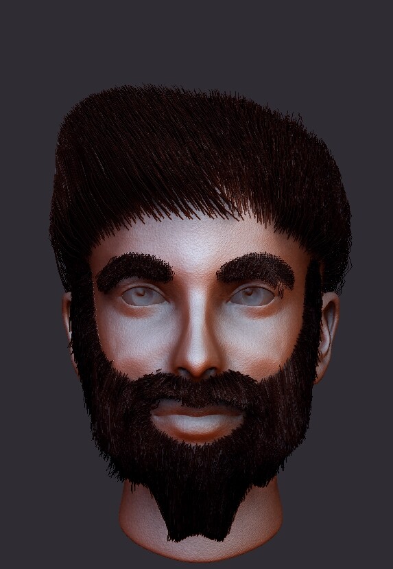 ArtStation - Hair model in zbrush