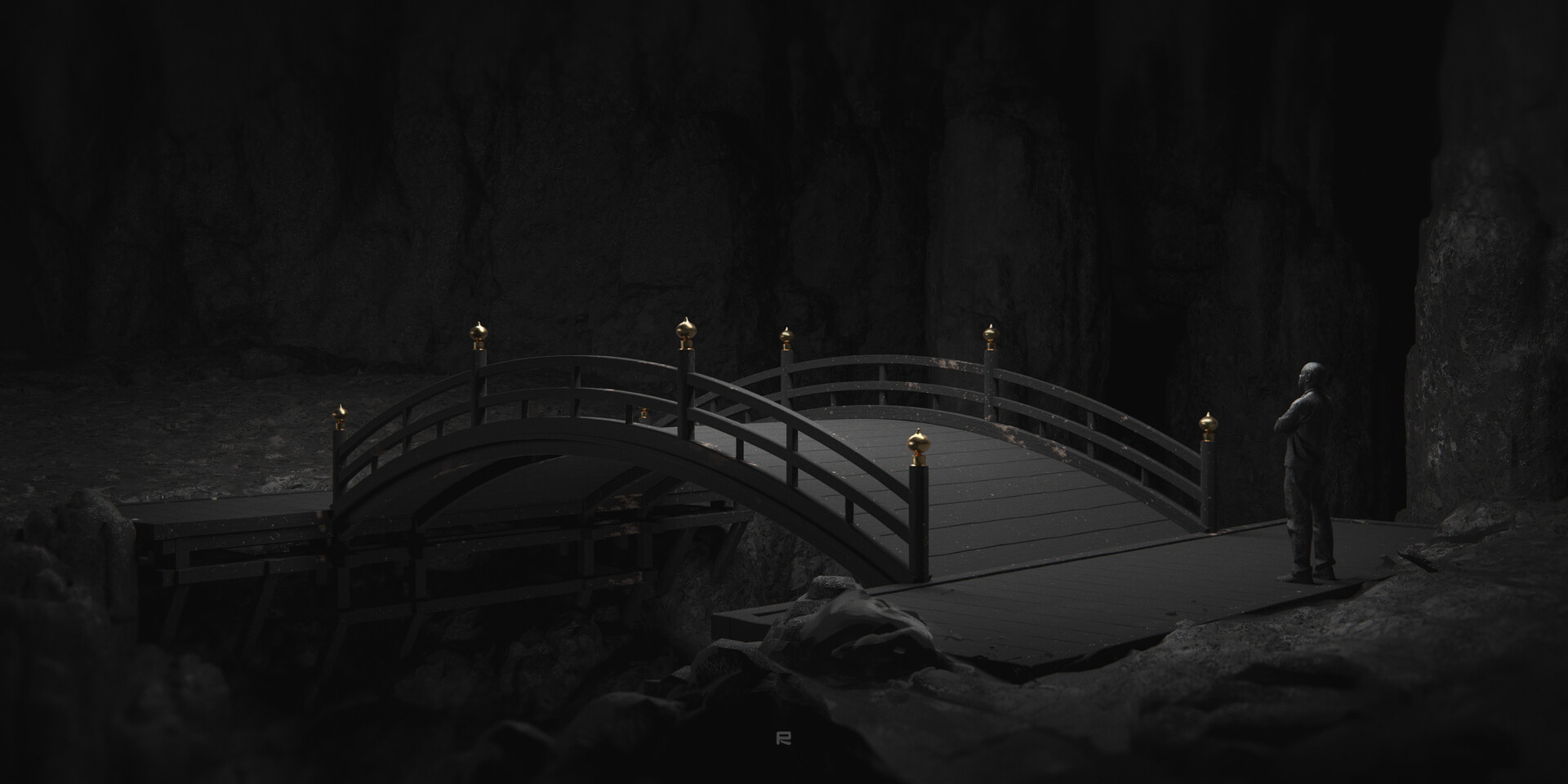 ArtStation - Black Bridge (3D Sketch)