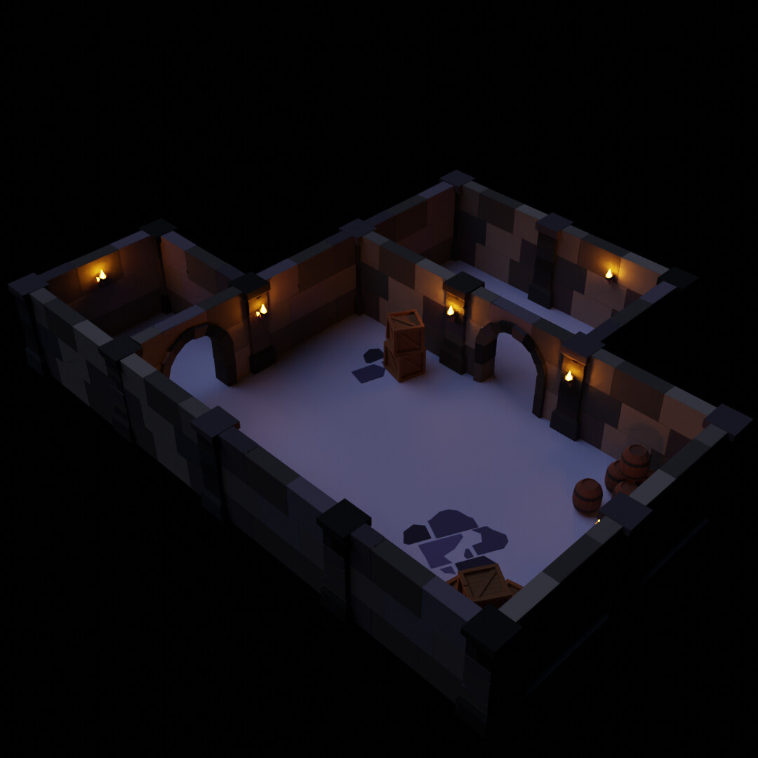 ArtStation - Low-Poly Dungeon