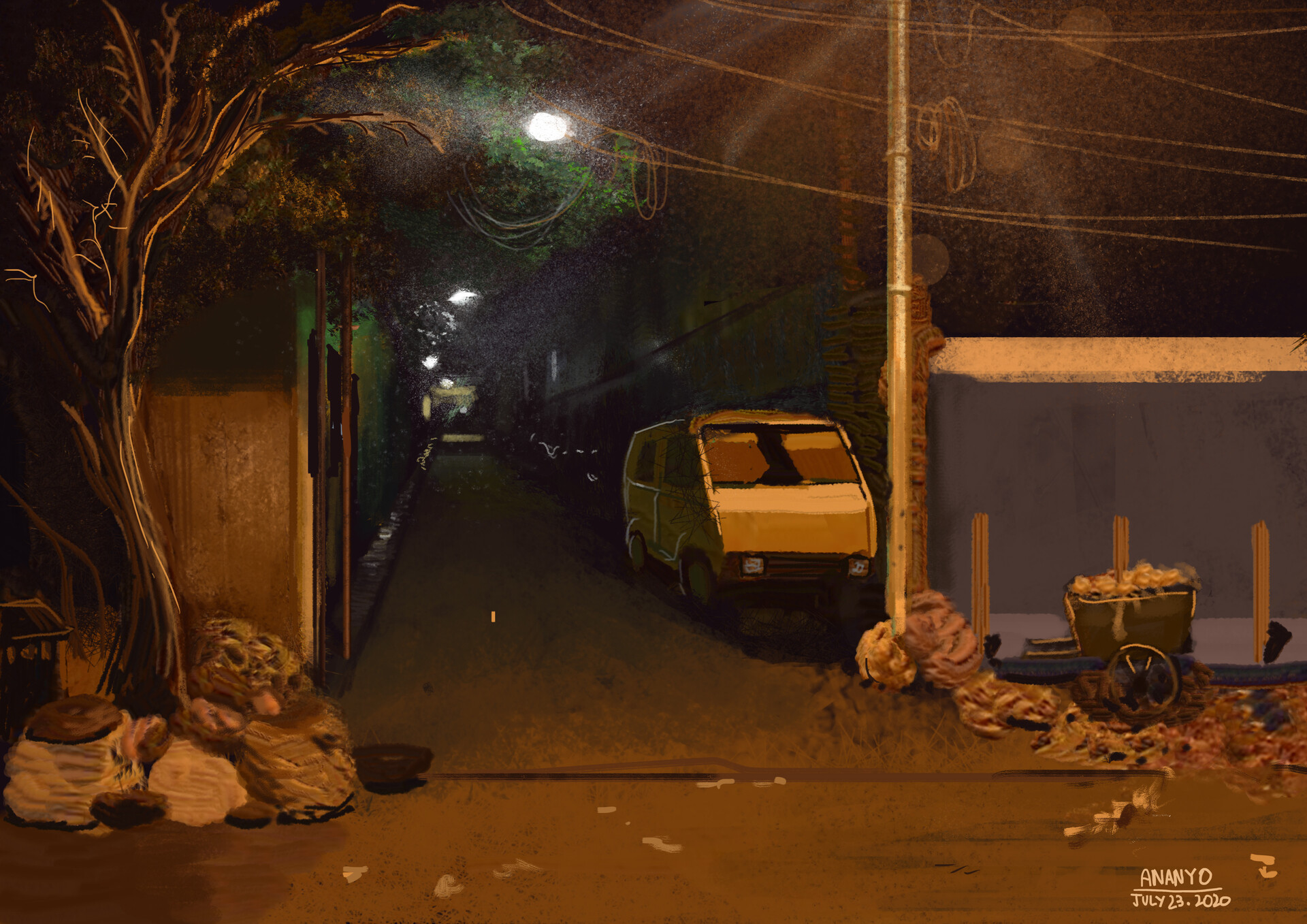 ArtStation - Night Scene Practice Study