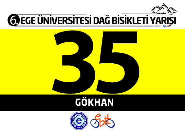 Kerim Arslan - 6. Ege University Mountain Bike Race Number Design