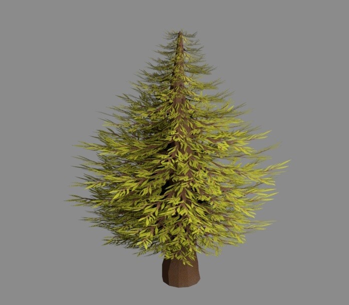 ArtStation - Low Poly Tree 3D Model (1/4)