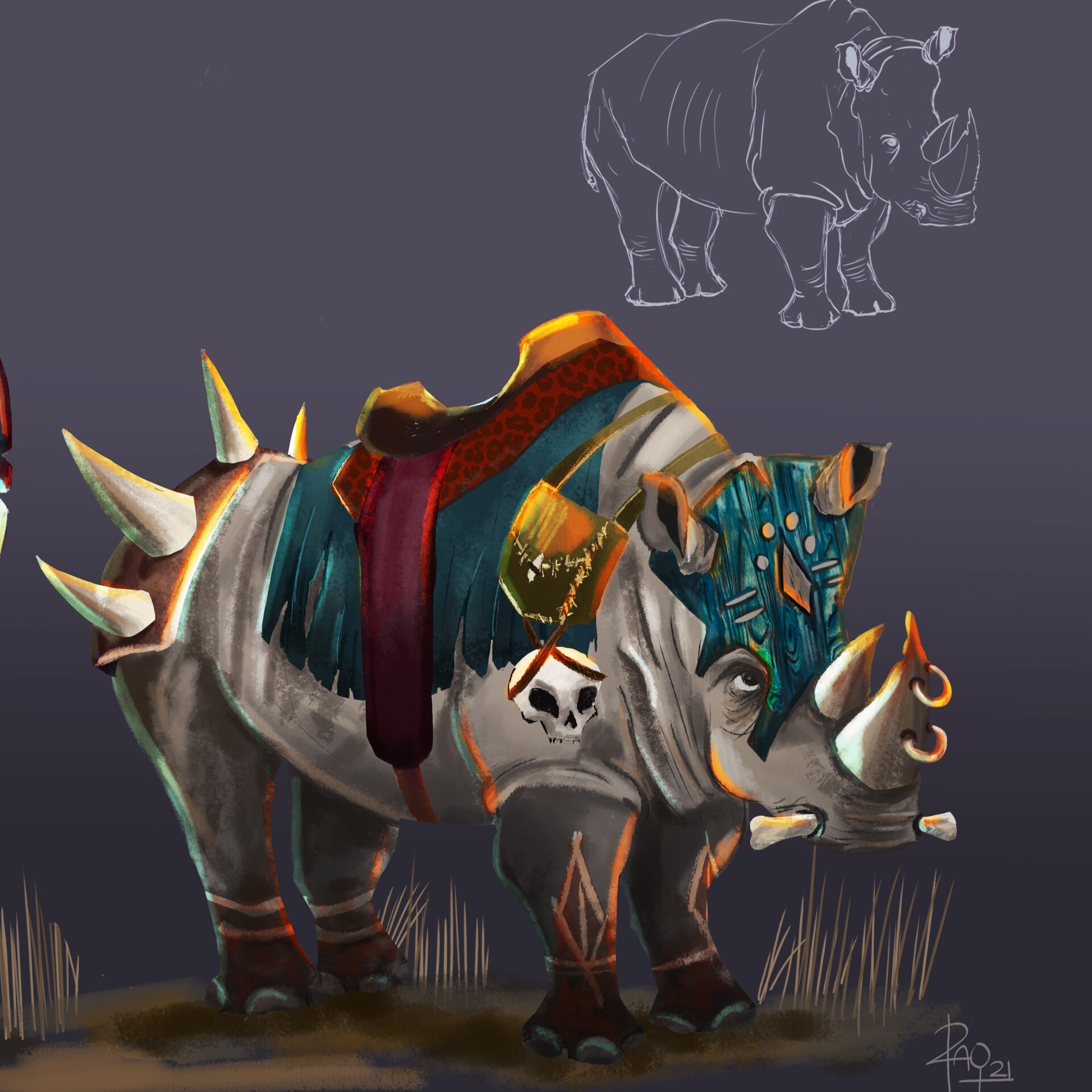 ArtStation - Concept art rhino design