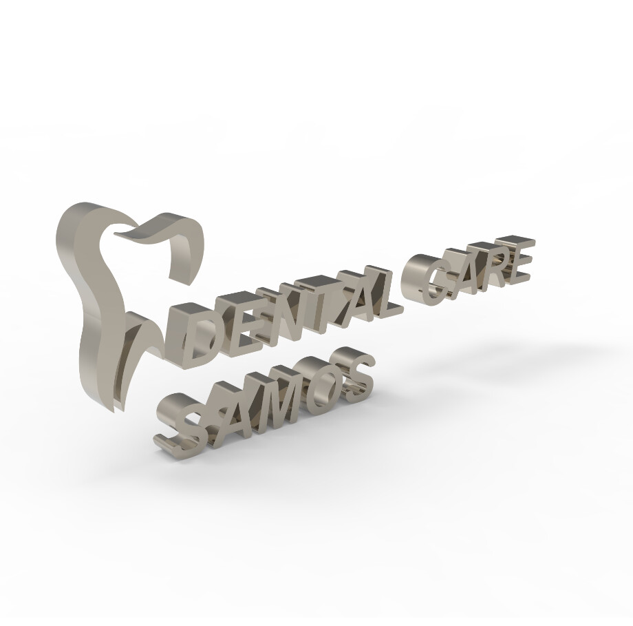 ArtStation - CNC READY WALL 3D LOGO DESIGN FOR A DENTAL CLINIC