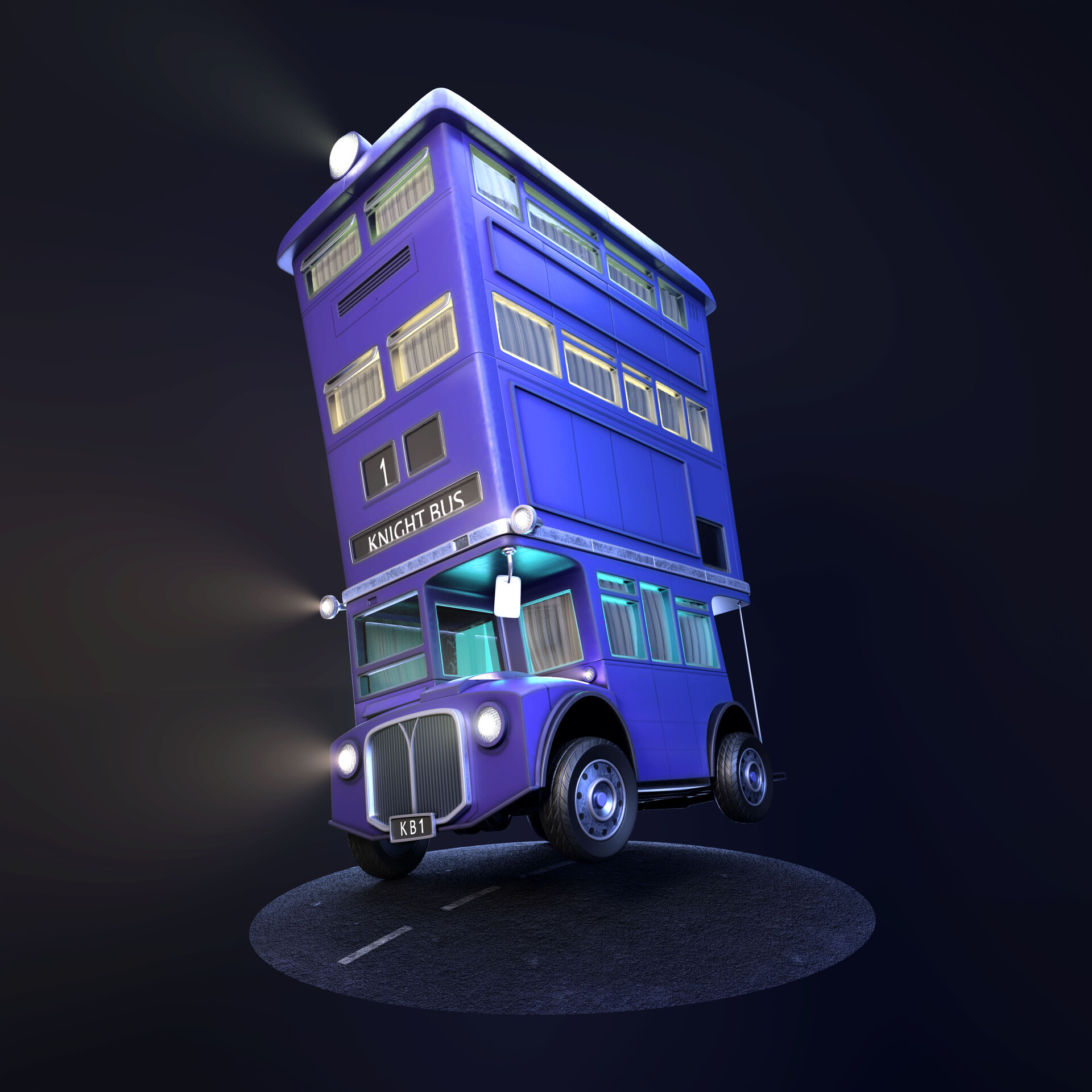 how to draw the knight bus from harry potter