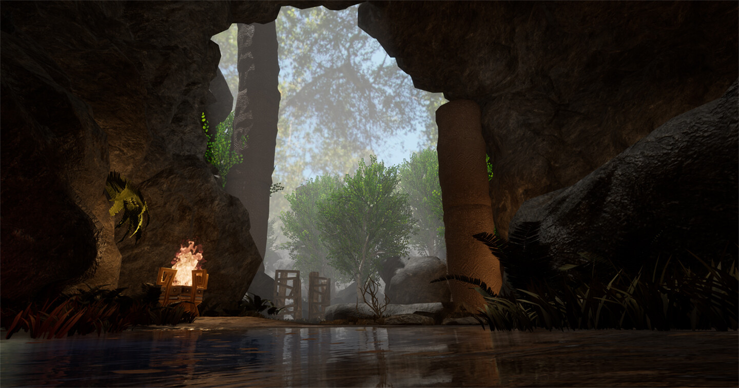 ArtStation - Jungle Cave Game Level