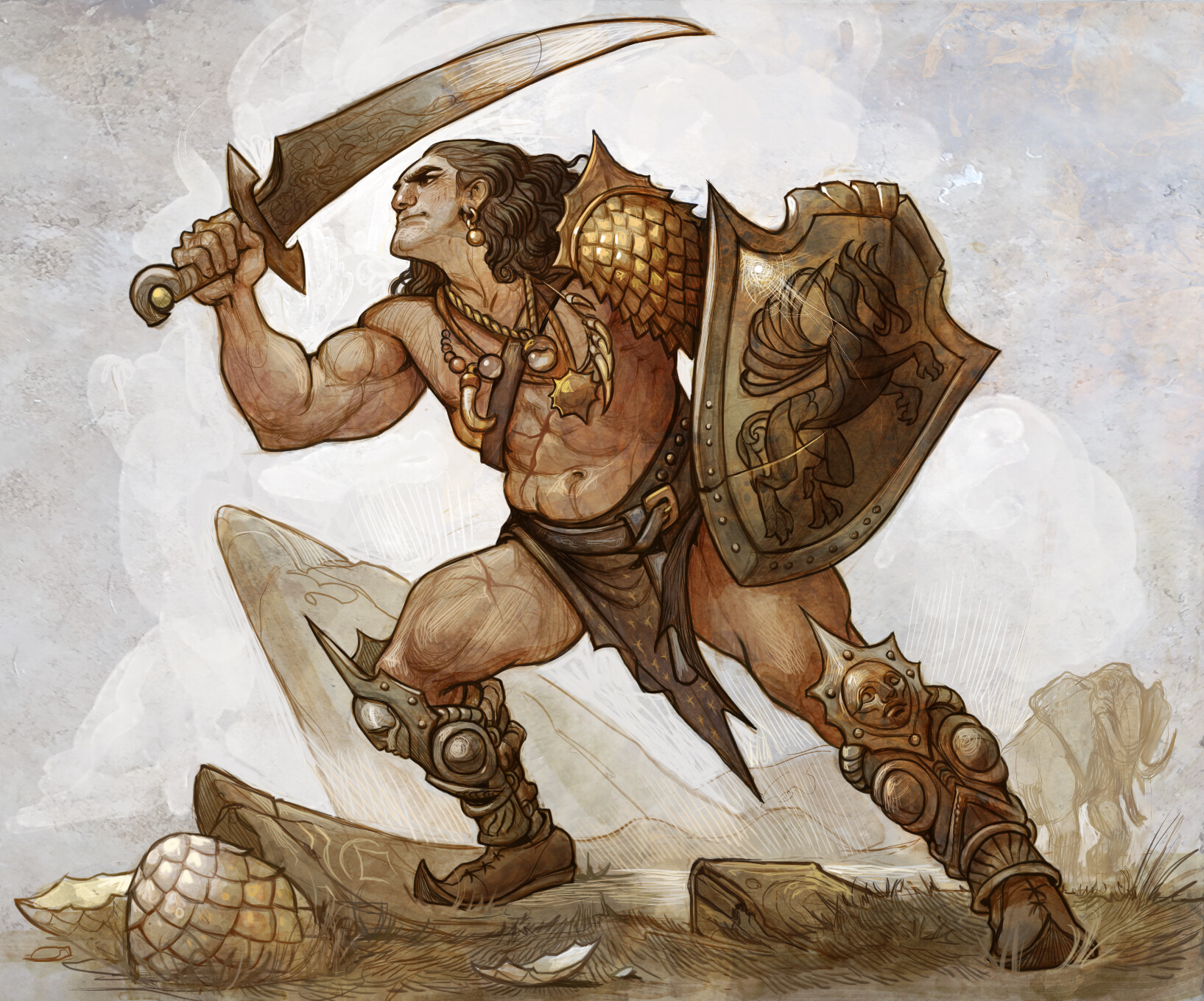 ArtStation - Bridulfalr - a barbarian