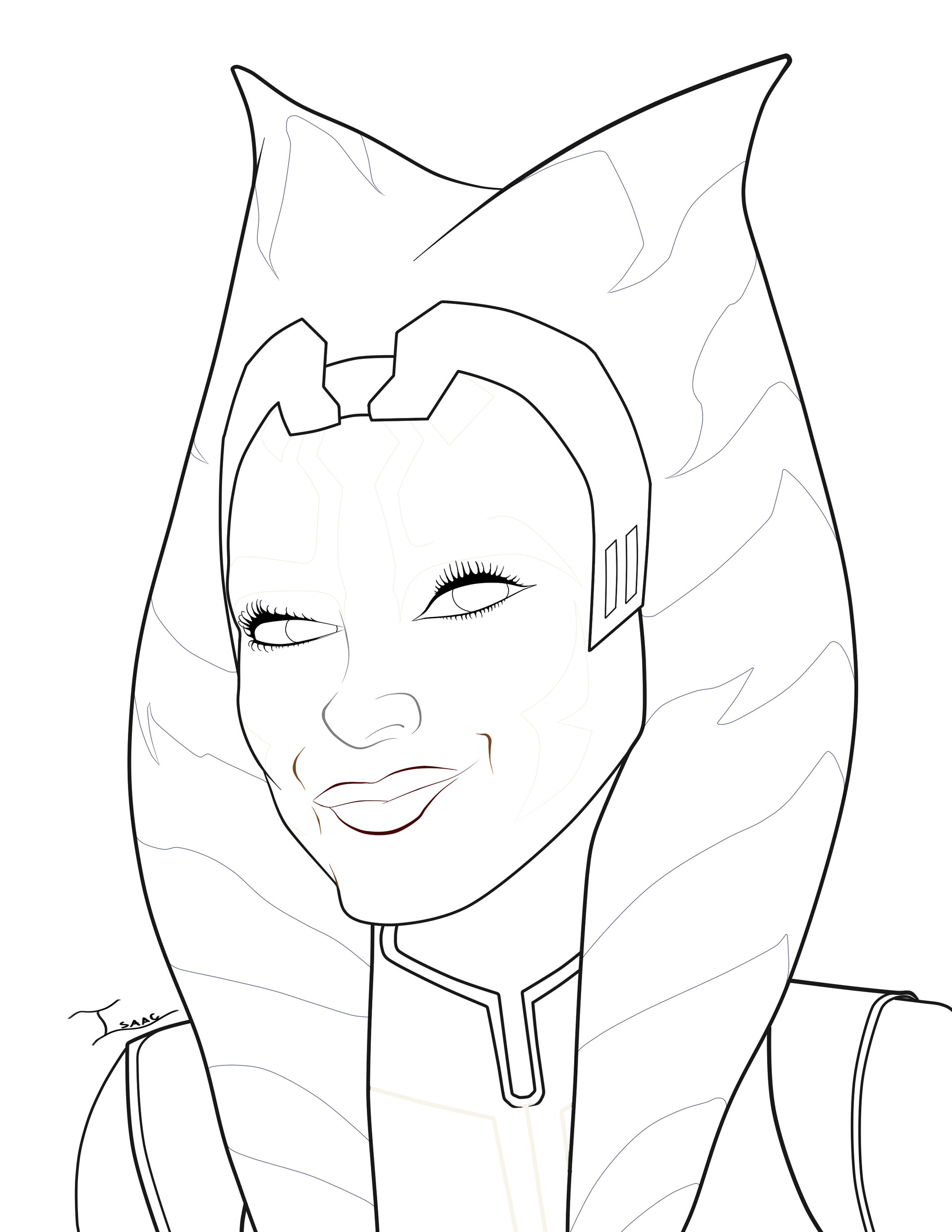 ahsoka tano clone wars coloring pages