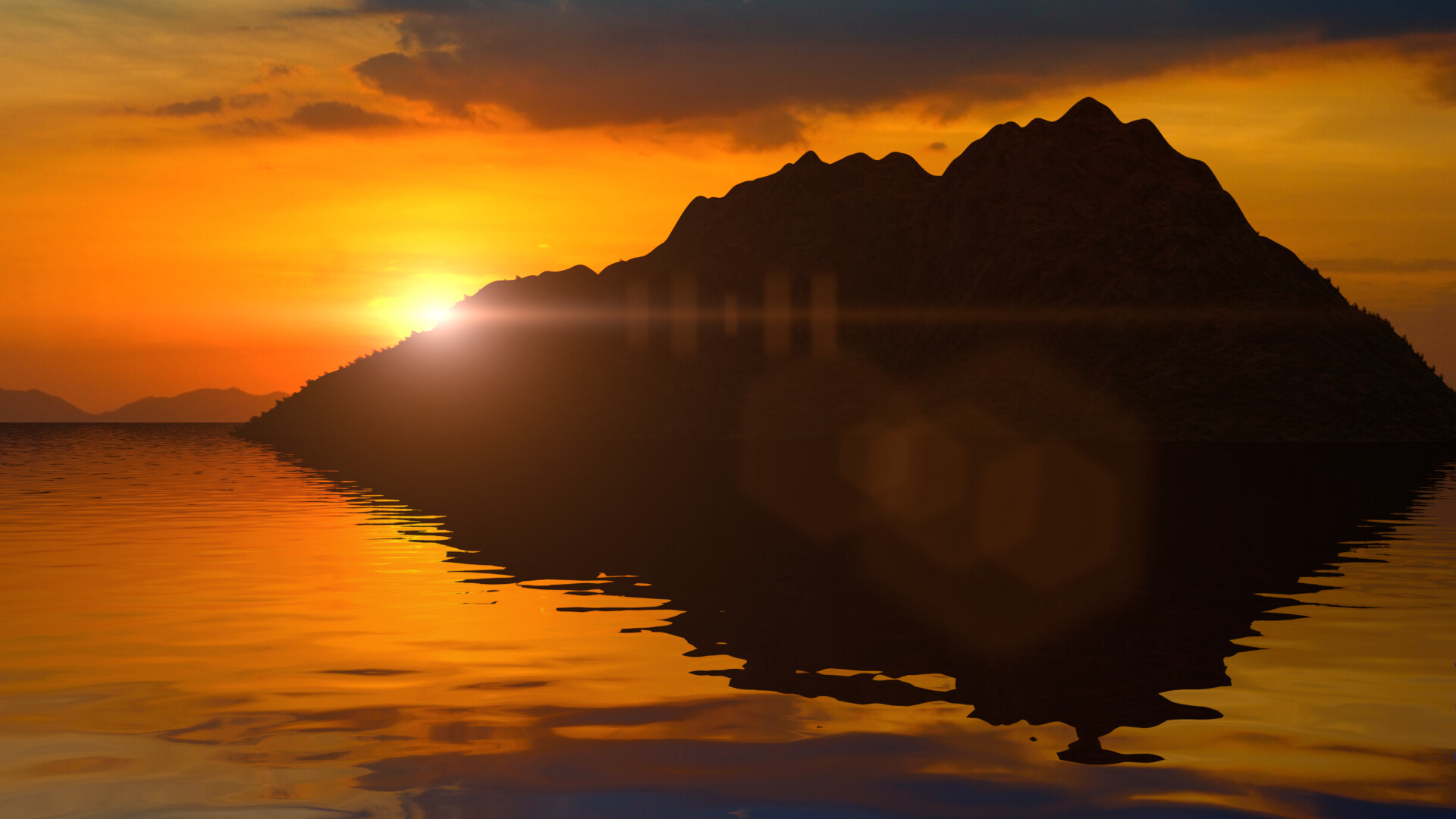 ArtStation - Island Sunset