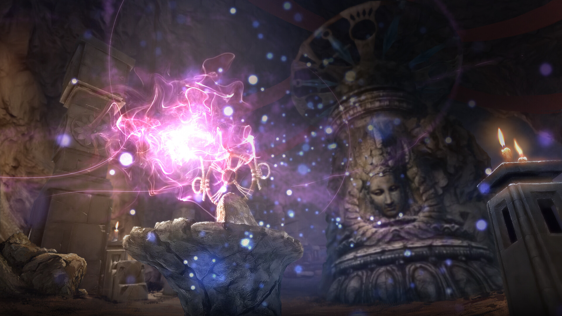 ArtStation - An altar in a cave