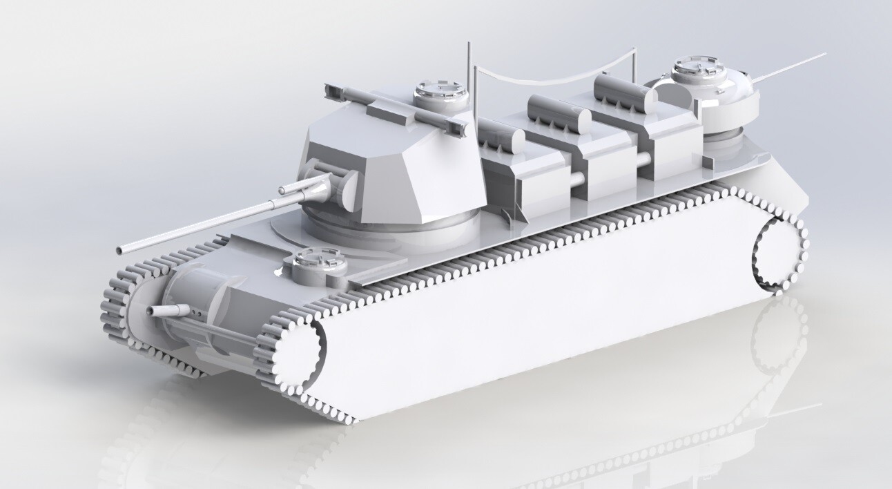 ArtStation - Super heavy trench tank concept, and its self-propelled ...
