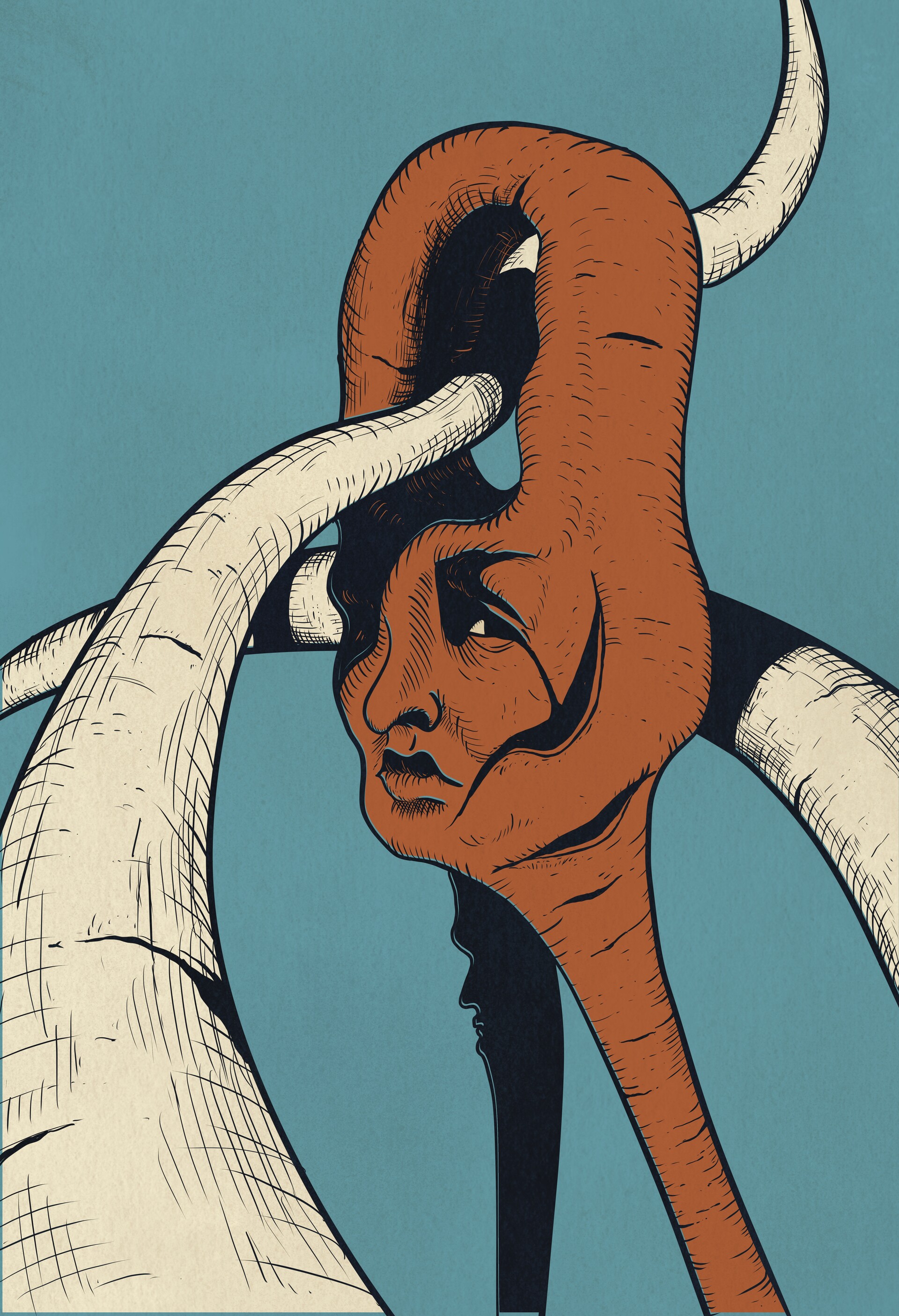 ArtStation - Wormy portrait creature