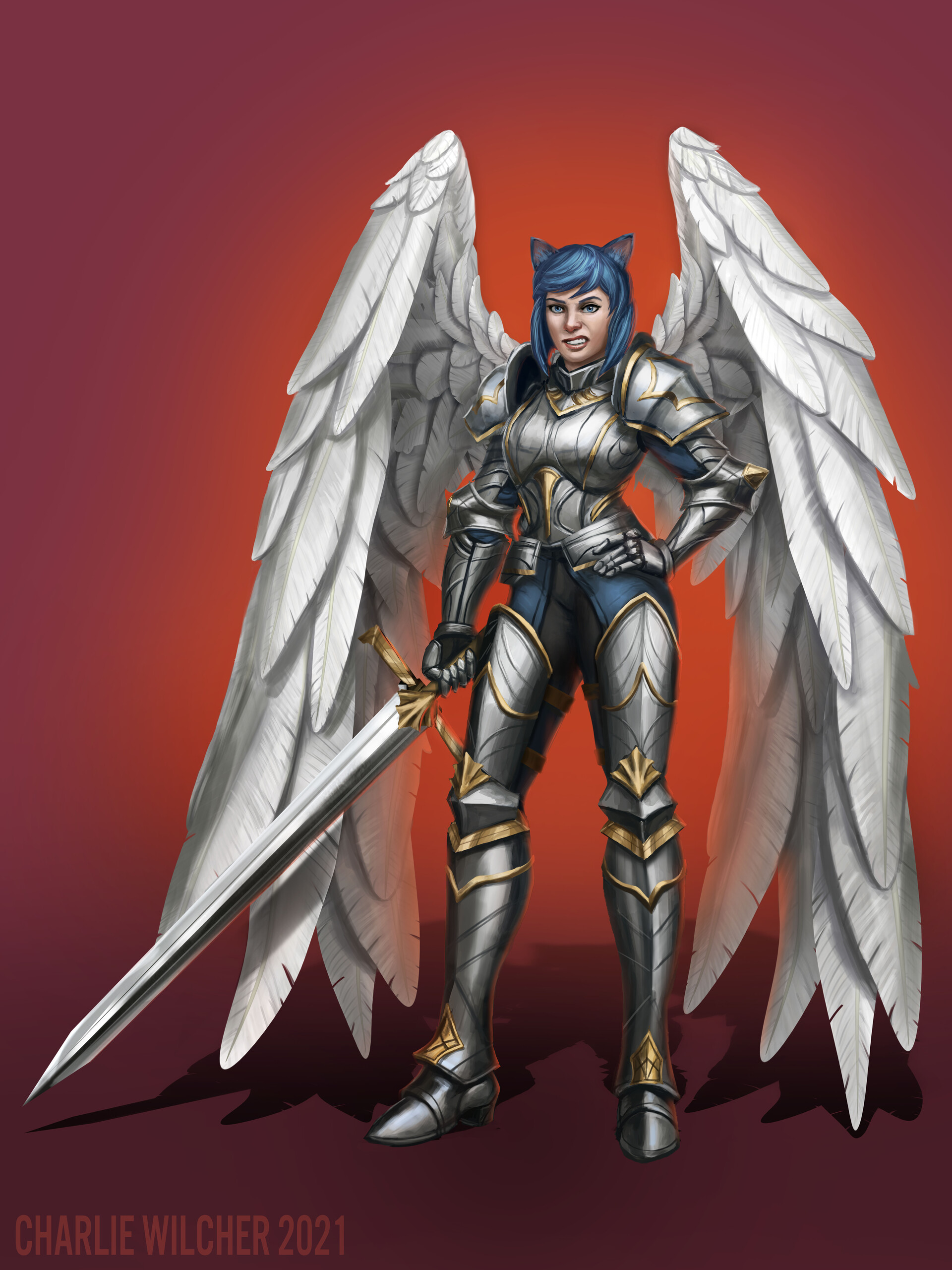 ArtStation - Geri - Sword Angel