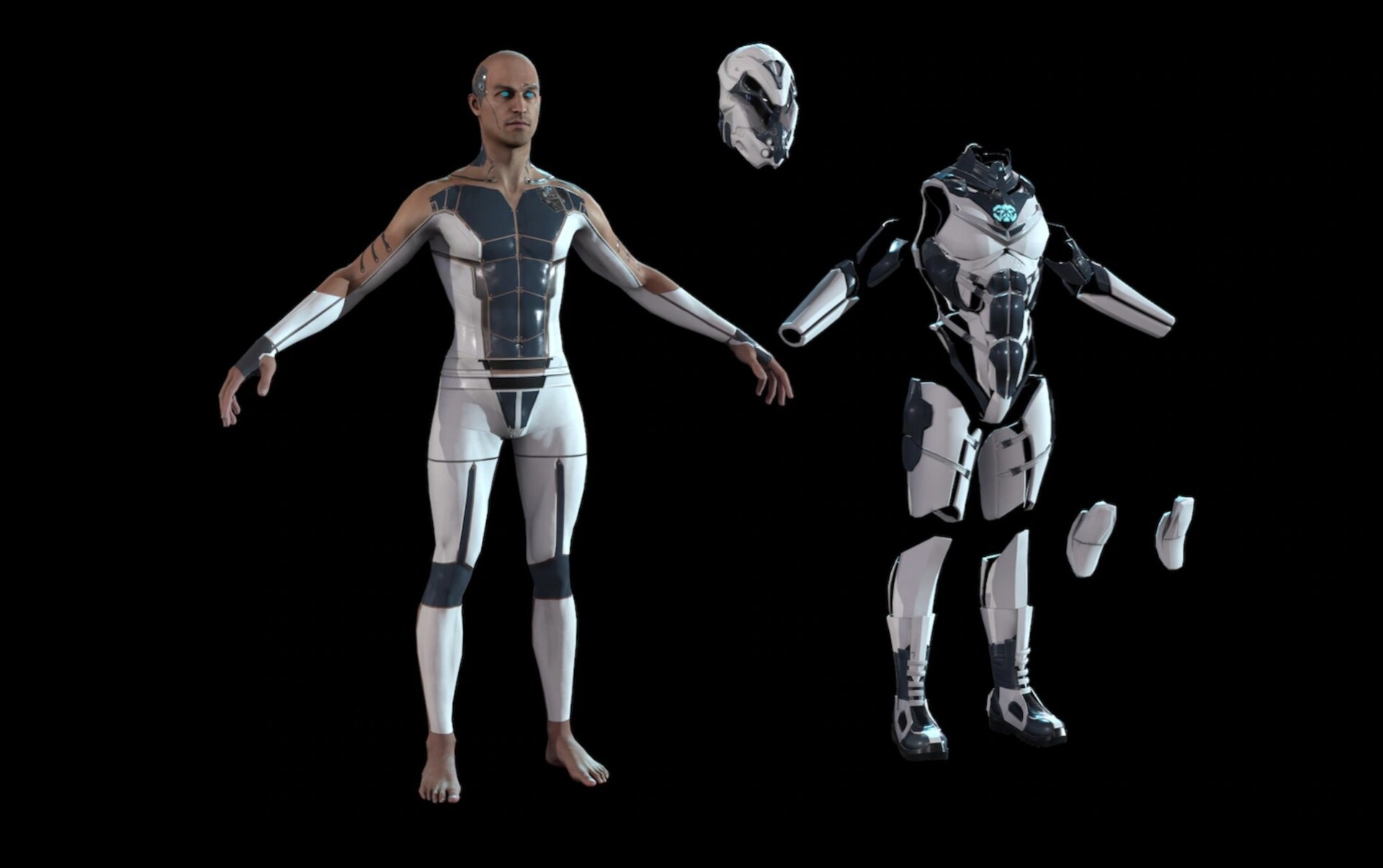 Realtime GraphX - Metahuman meets custom textured armor