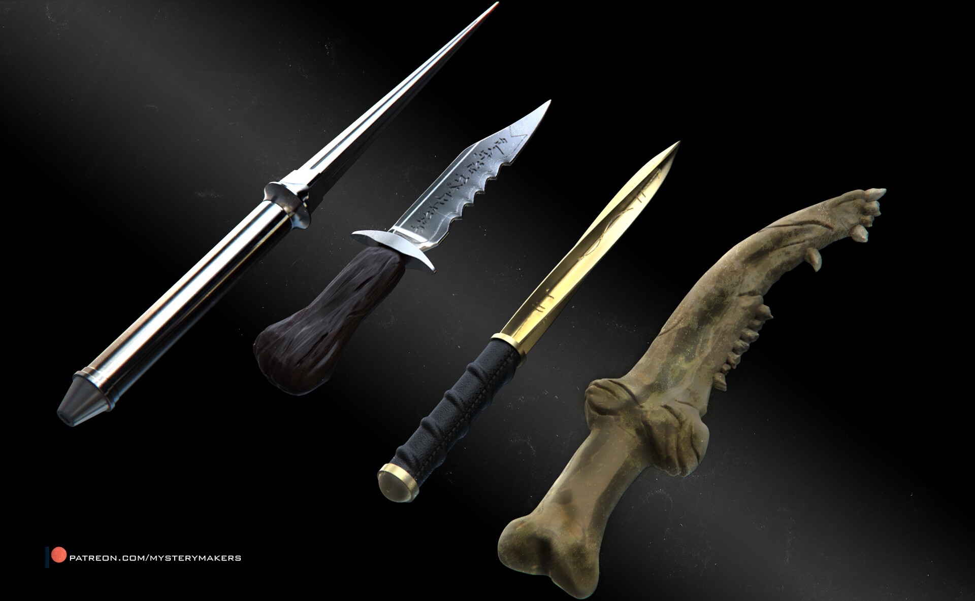 ArtStation - Supernatural Blades set 3d printable