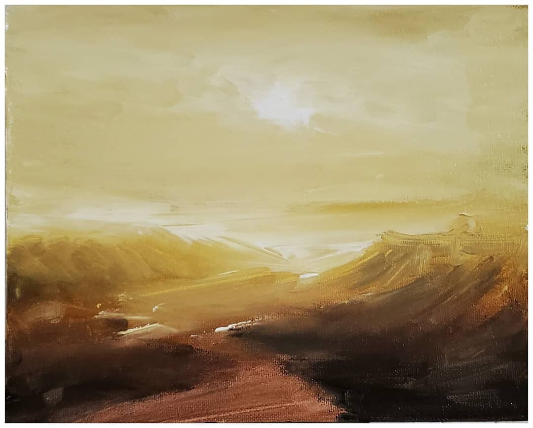 ArtStation - Baking Sun of Egypt. Desert landscape traditional painting ...