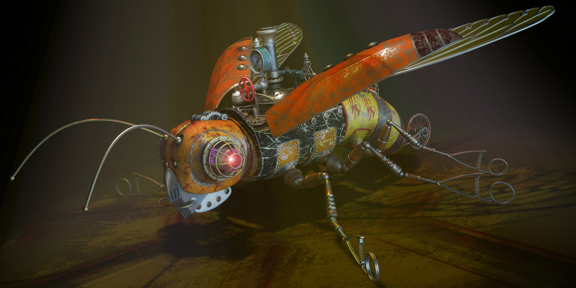 ArtStation - Steampunk flying machine