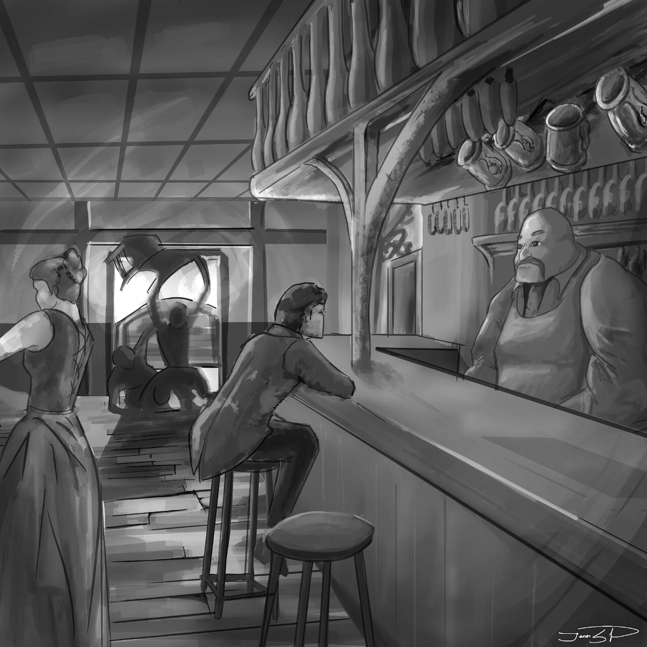 ArtStation - bar scene